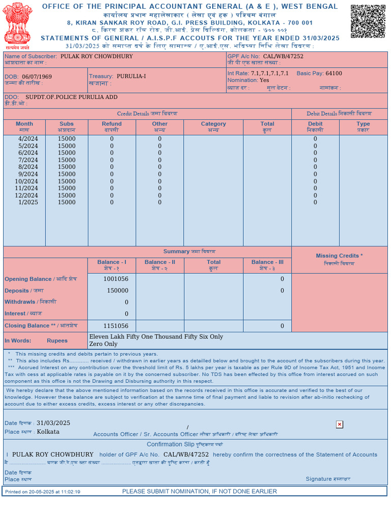 Ac Statement CAL 47252 2025 03 31 1747719139 | PDF
