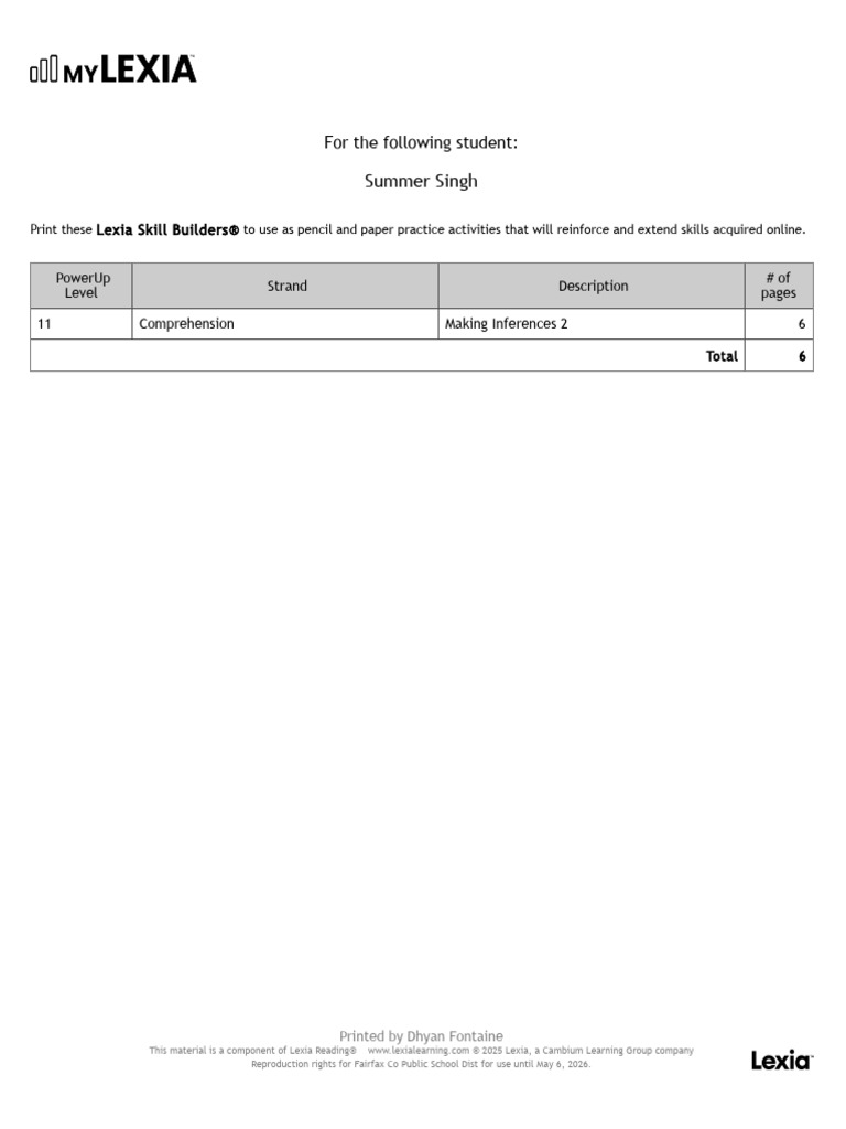 Comprehension Skill Builder | PDF | Reading Comprehension