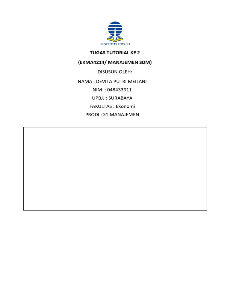 Tugas 2 Manajemen SDM (DEVITA PUTRI) | PDF
