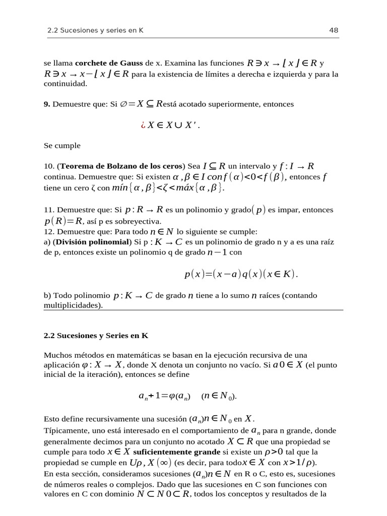 Convergencia de Sucesiones Recursivas | PDF | Función continua | Límite ...