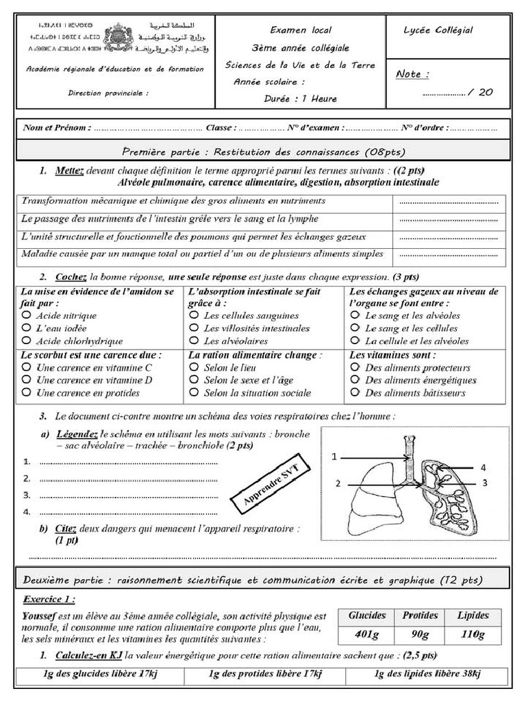 Moa7ad SVT 3ac | PDF