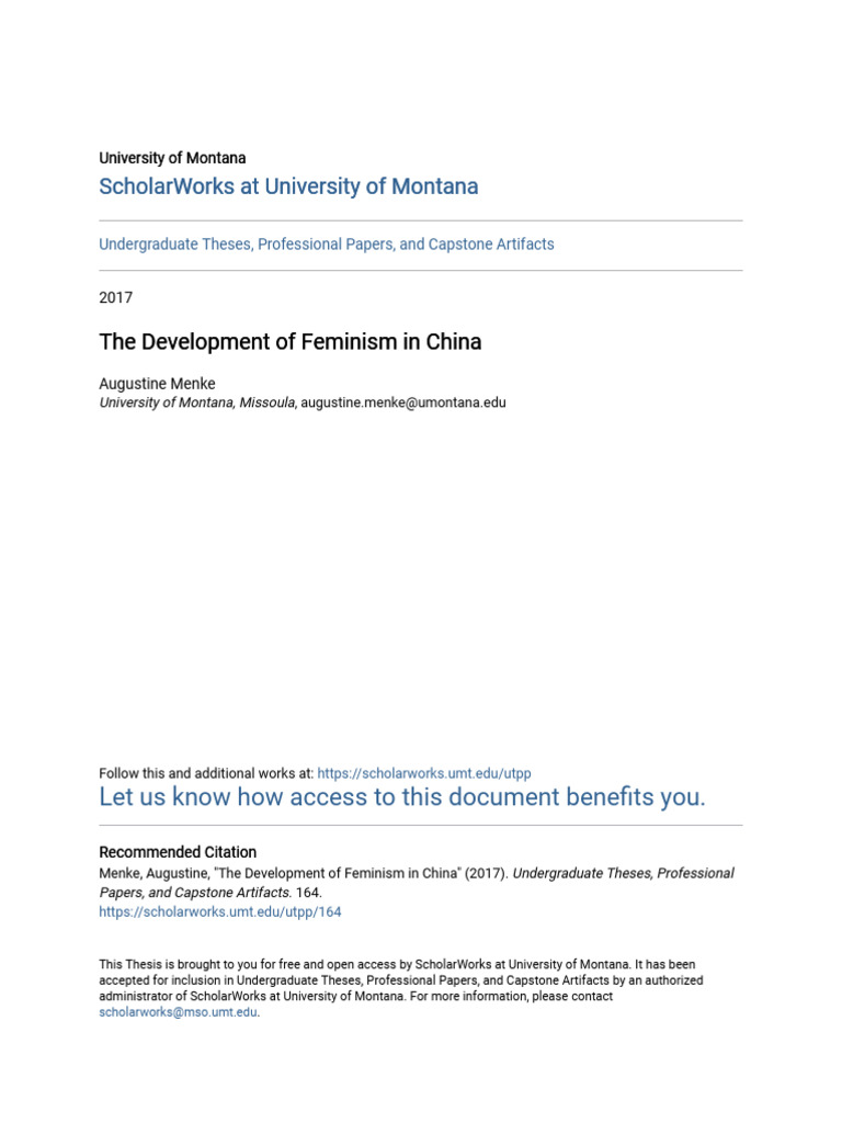 Feminism's Evolution in China | PDF | Feminism | Gender Studies