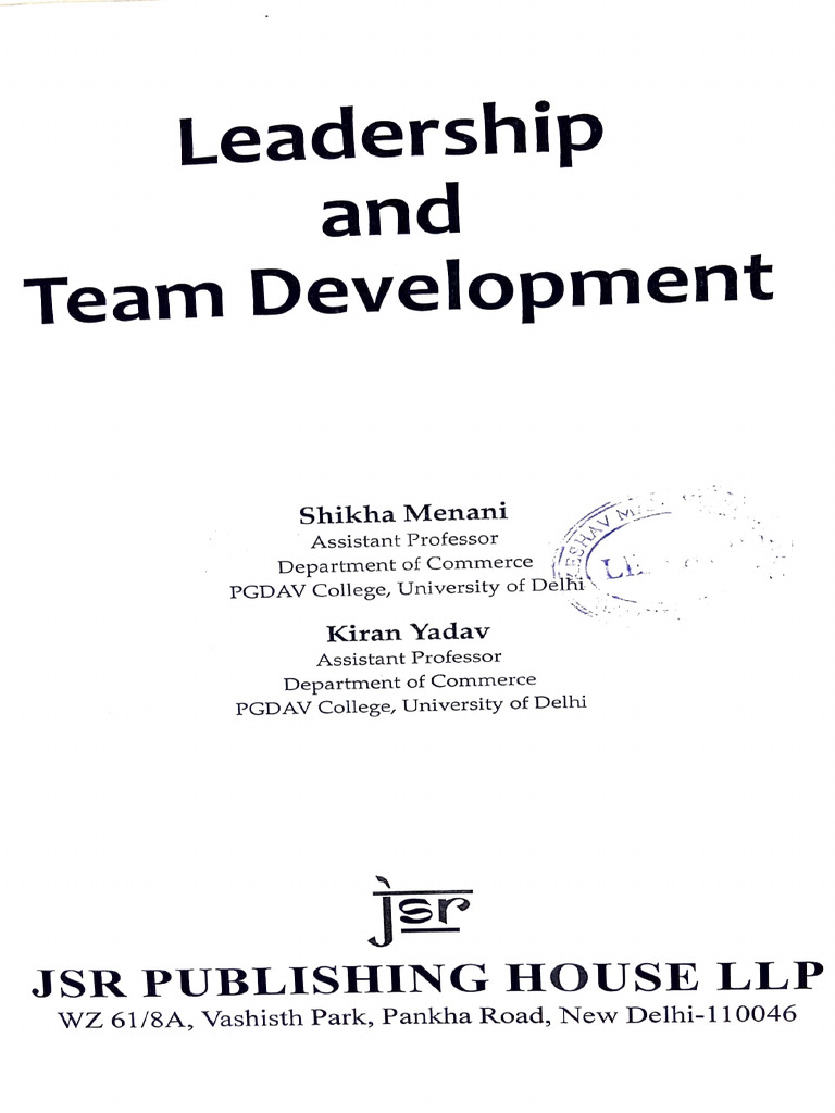Leadership and Team Development | PDF