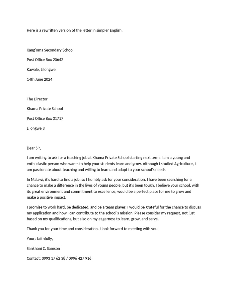 Ambuye Letter | PDF