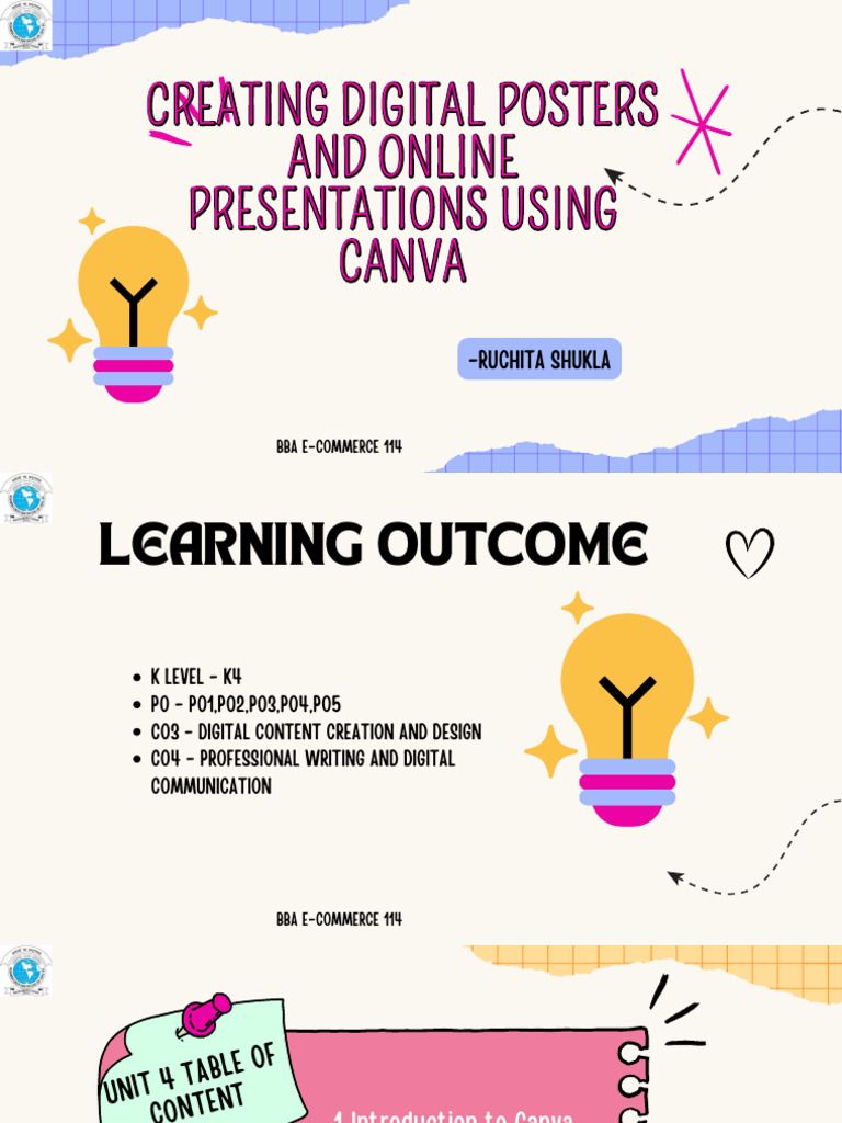Creating Digital Posters and Online Presentations Using Canva-compressed | PDF | Graphic Design ...