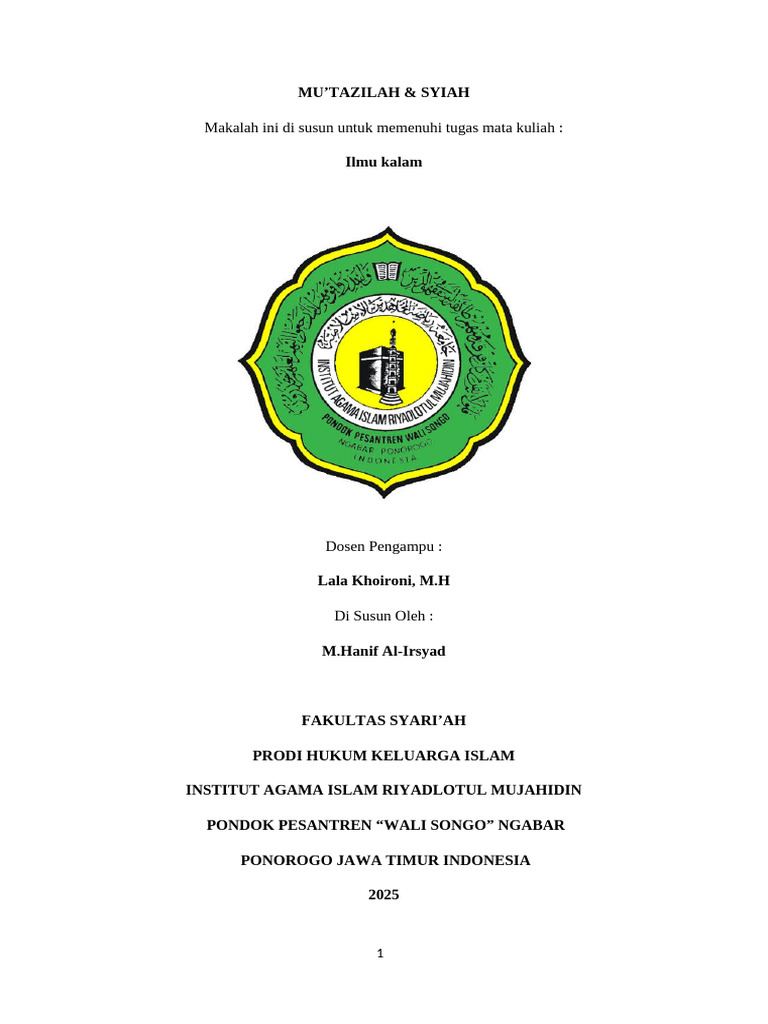 Sejarah dan Pemahaman Mu’tazilah-Syi’ah | PDF
