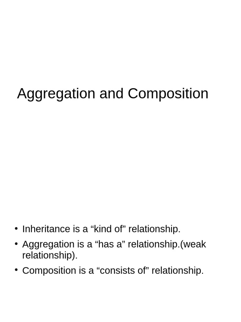 Aggregation and Composition | PDF | Object Oriented Programming | Programming Paradigms