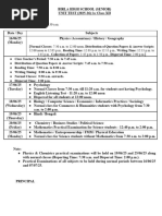 Annual Exam 2024-25 Time Table | PDF