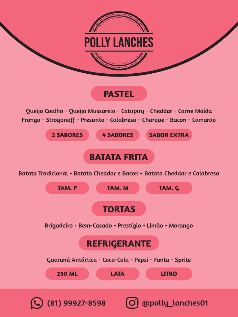 Cardápio Polly | PDF