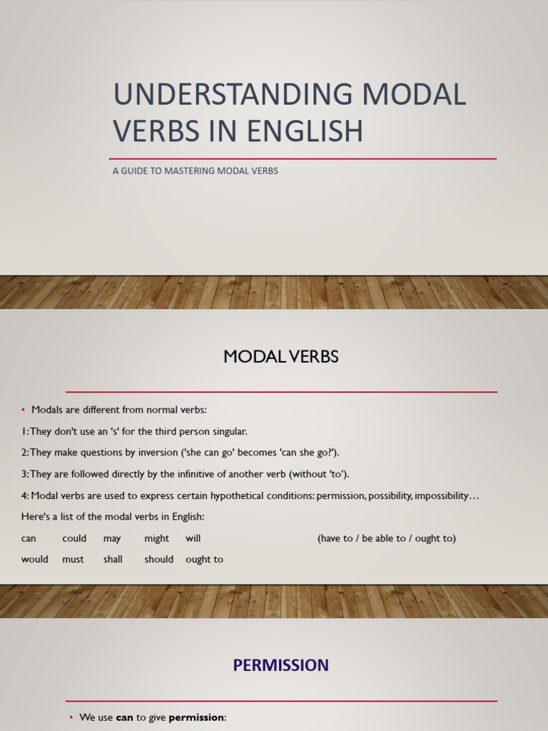 Understanding Modal Verbs in English | PDF | Morphology | Language Families