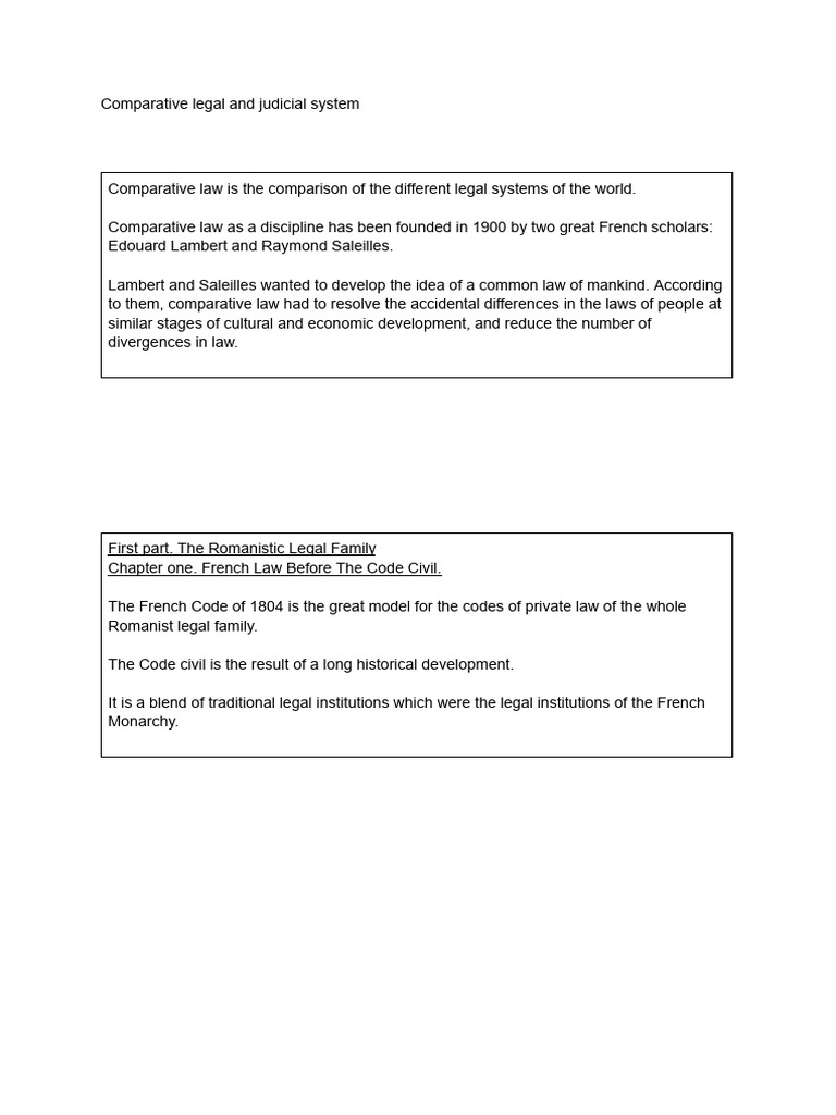 Comparative Legal and Judicial System | PDF | France | French Revolution