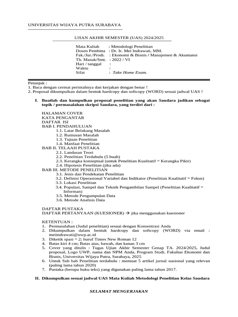 UAS Metpen-Genap-2024-2025 | PDF