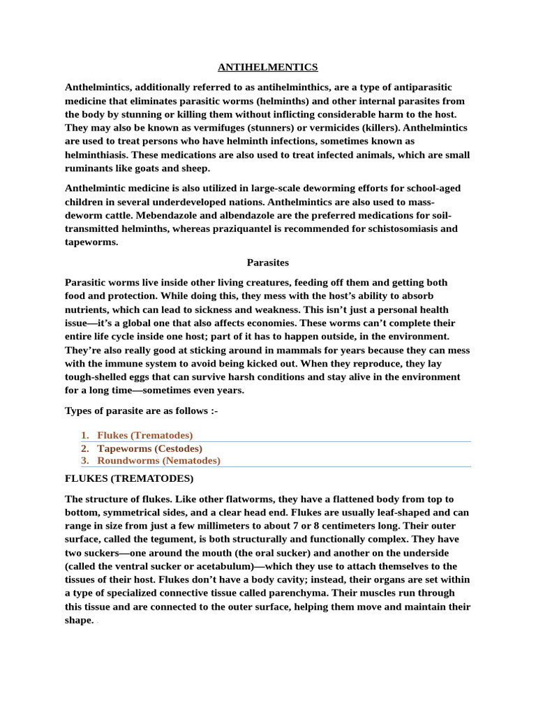 Review of Anthelmintic Plants 2 | PDF | Nematode | Parasitism
