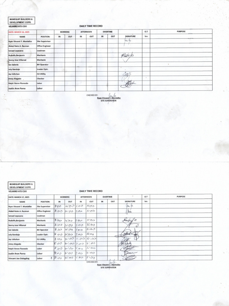 DTR March 16-31, 2025 | PDF