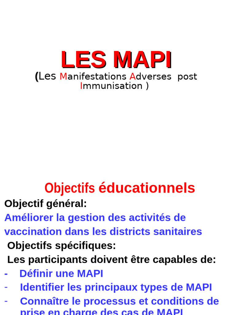 Notions Sur Les MAPI | PDF | Vaccination | Vaccins