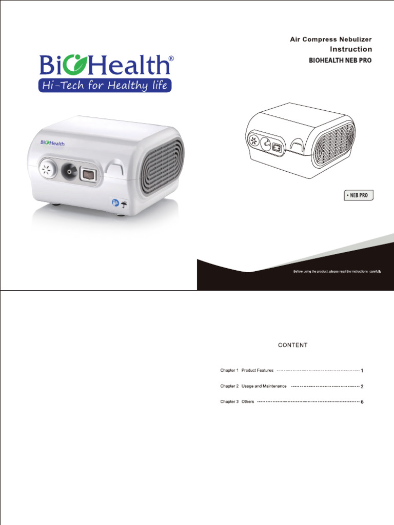 Air Compress Nebulizer Instruction | PDF