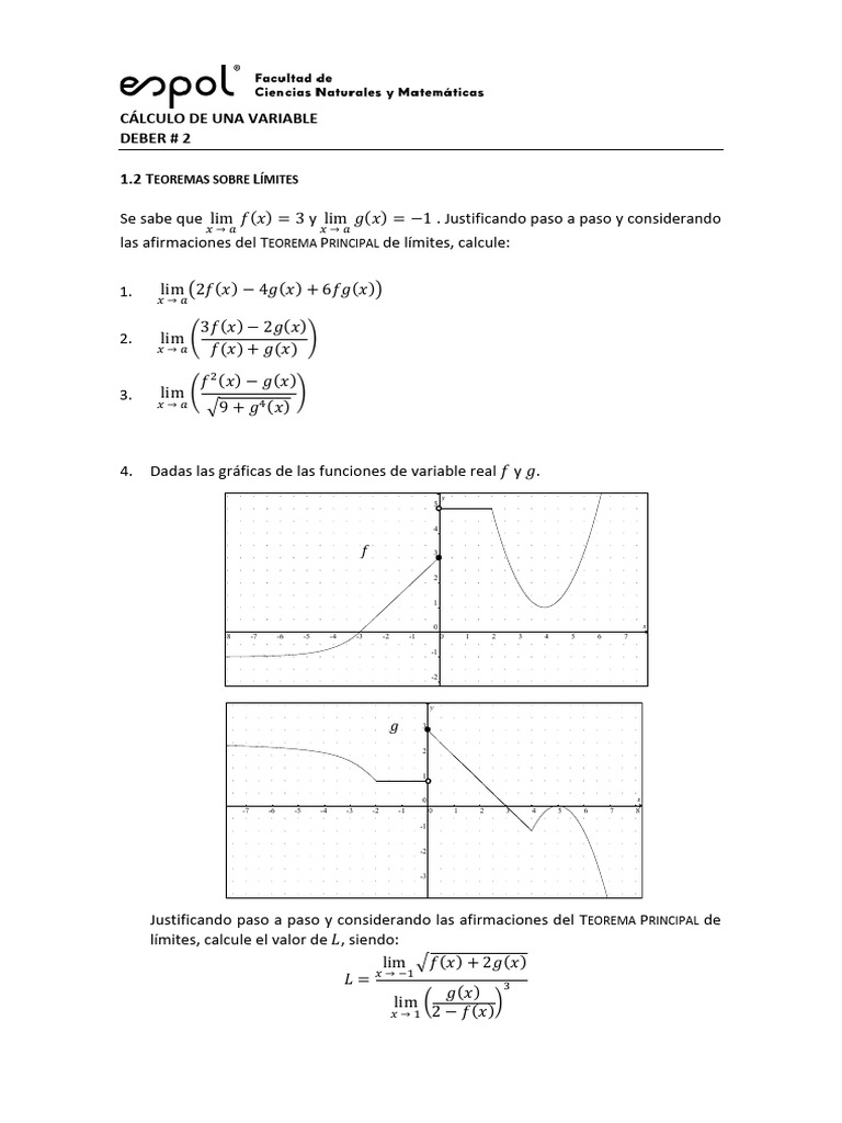 2025 I PAO CUV Deber 02 | PDF | Función (Matemáticas) | Número Real