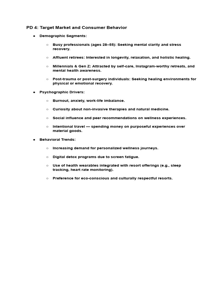 Target Market and Consumer Behavior | PDF