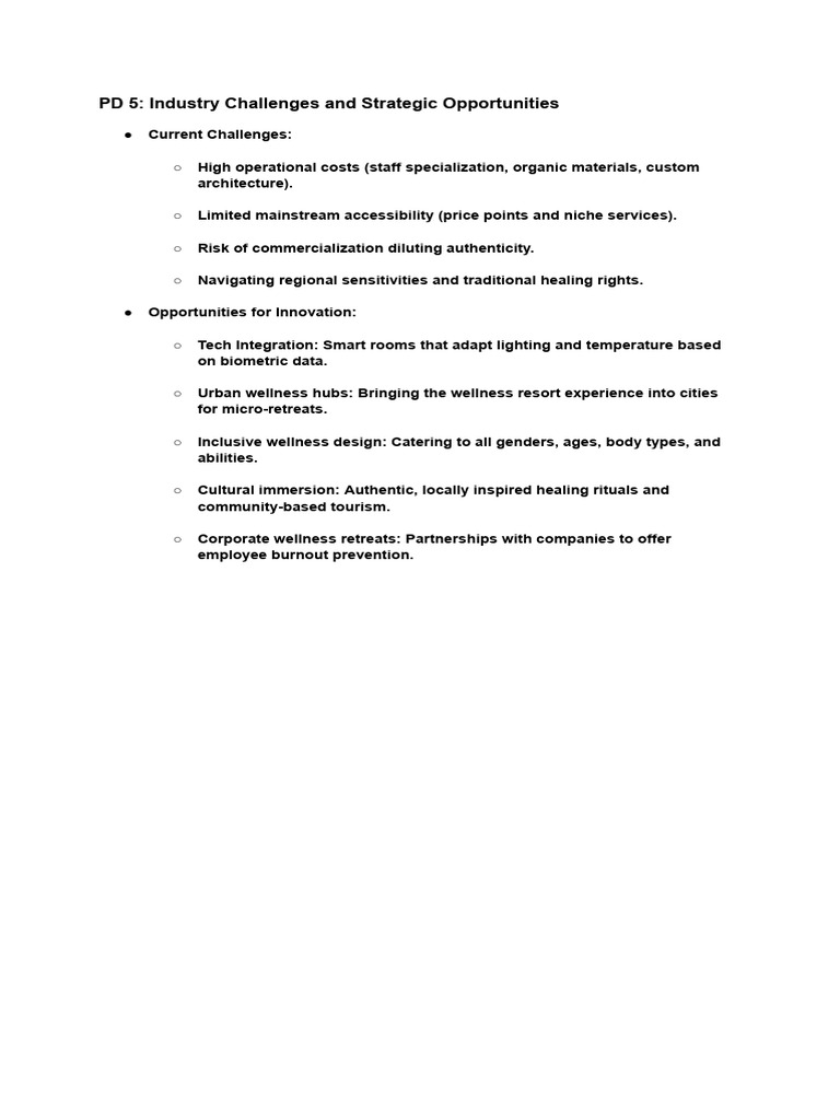 Industry Challenges and Strategic Opportunities | PDF