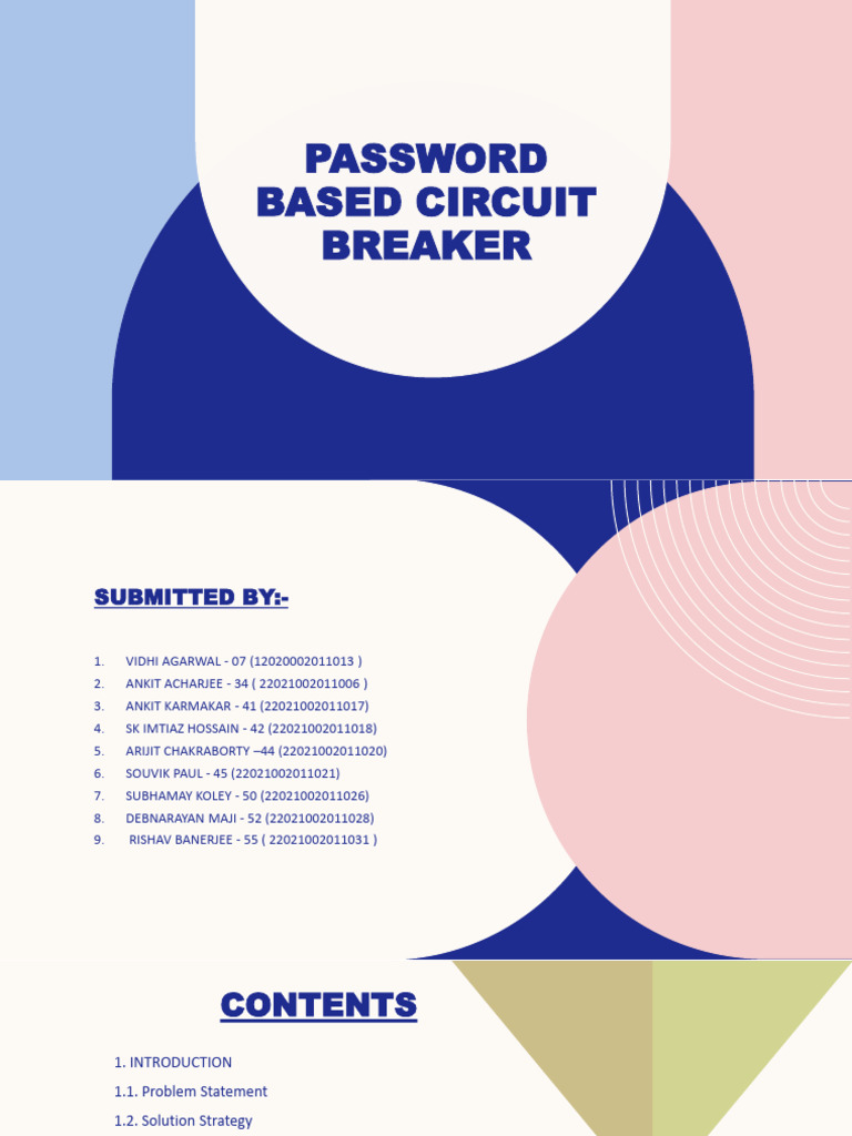 Password Based Circuit Breaker - 6TH Sem 1 | PDF | Arduino | Relay
