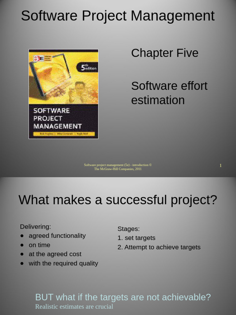 Ch05 Software Effort Estimation | PDF | Software Engineering | Computing