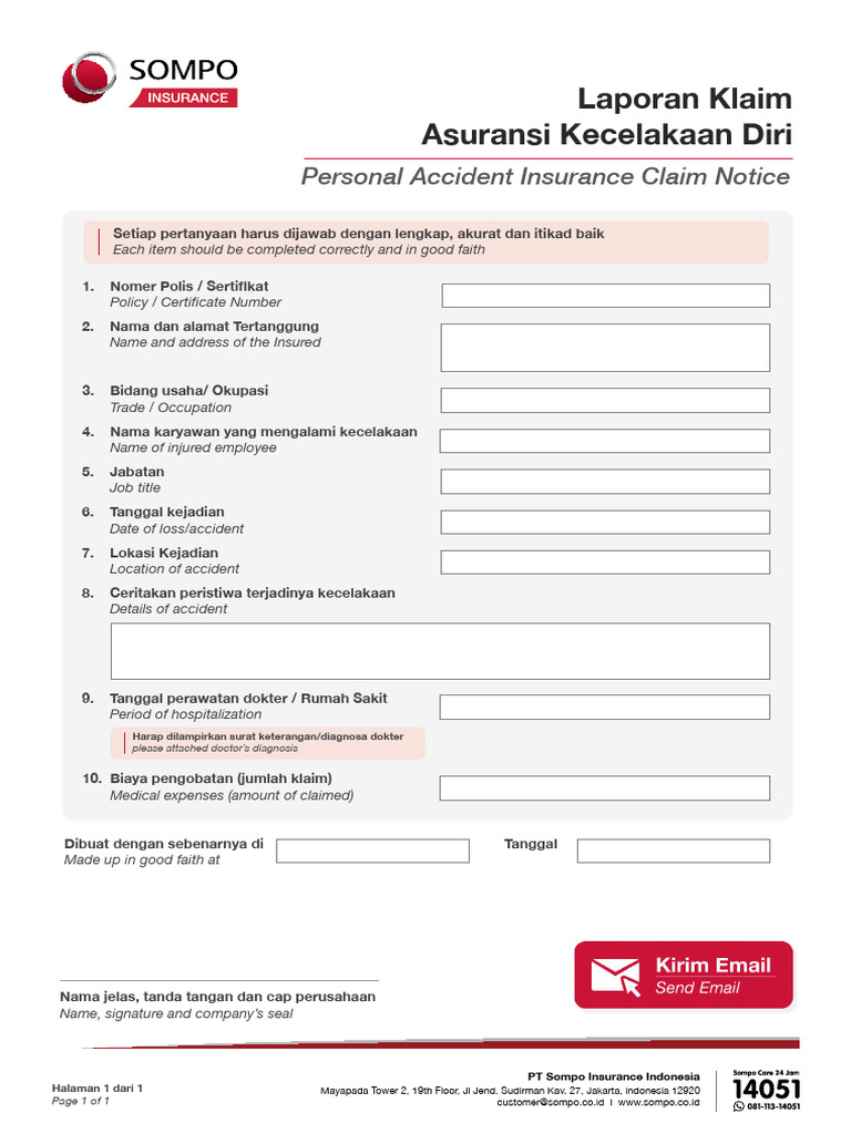 E-CLAIM FORM-Personal Accident SII | PDF