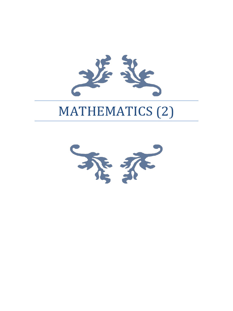 Fayoum University Mathematics (2) book 2024 | PDF | Matrix (Mathematics ...