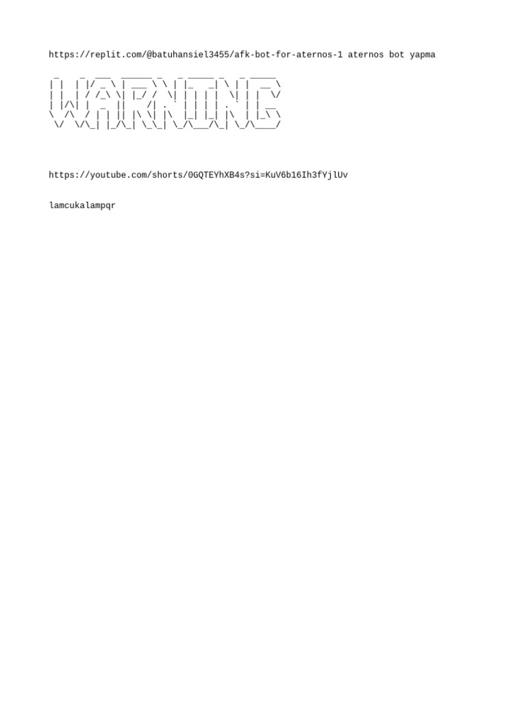 Aternos Bot | PDF