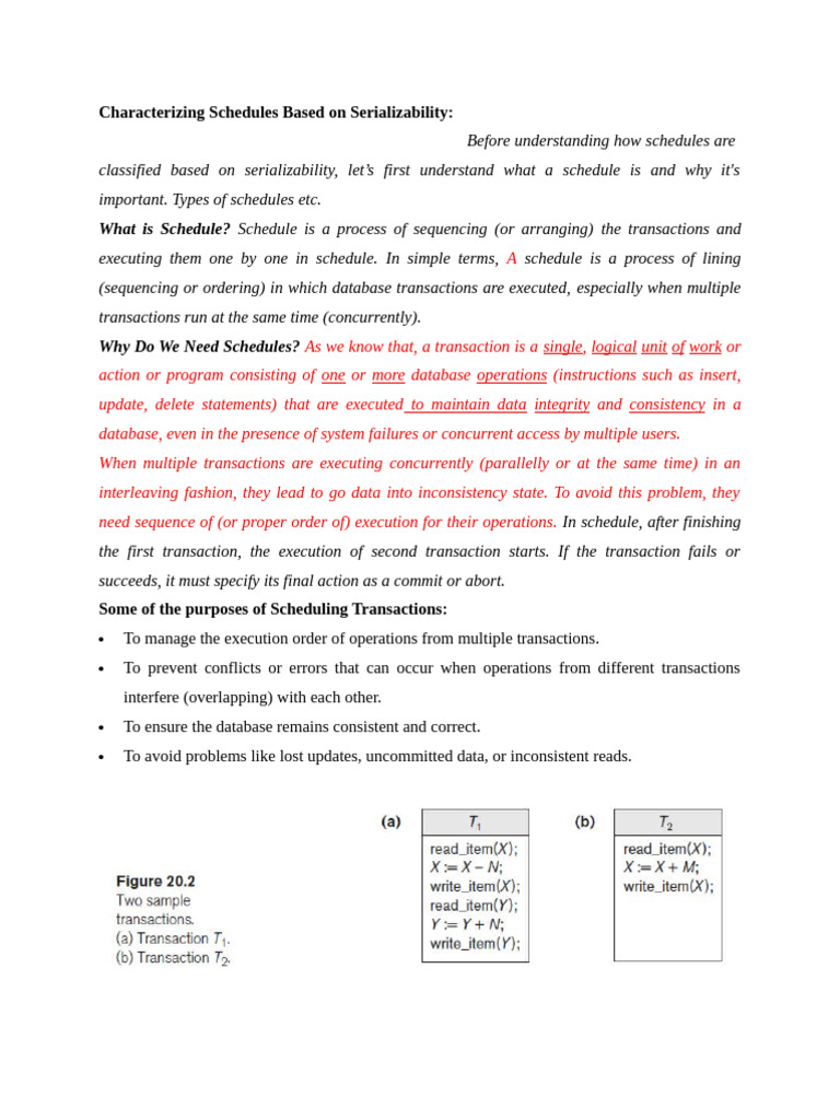 Characterizing Schedules Based On Serializabilitygfdgfgfg | PDF | Database Transaction ...