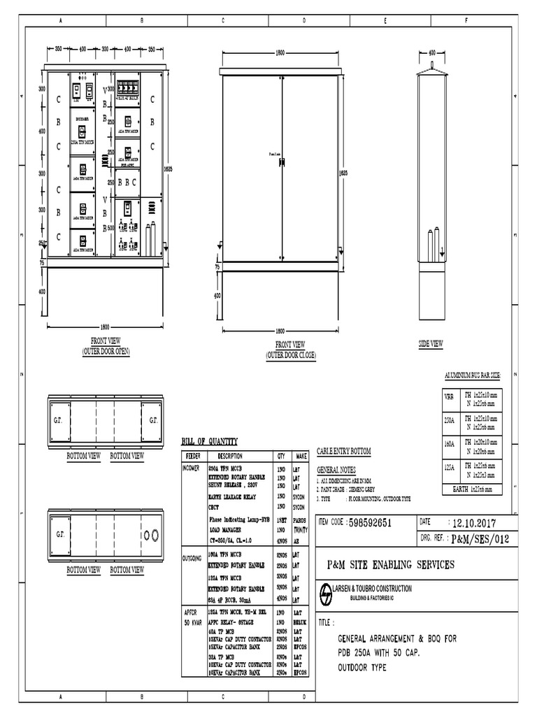 250A PDB WITH 50 CAP 598592651-Model | PDF