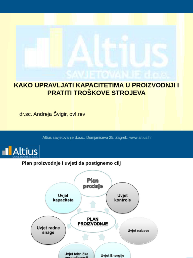 3.kako Upravljati I Izvještavati o Kapacitetima U Proizvodnji - Poslati | PDF