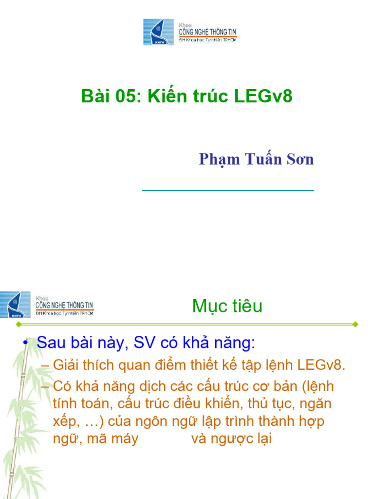 Bai05_Kien Truc LEGv8 | PDF