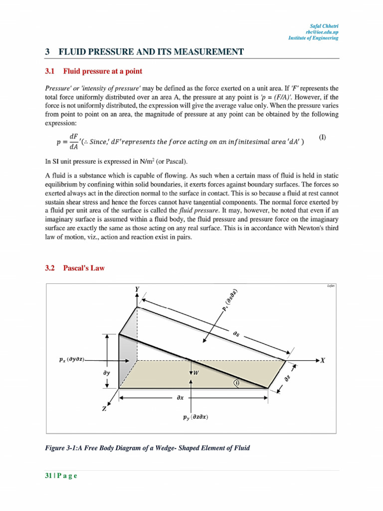 4 Pressure and Its Measurement | PDF