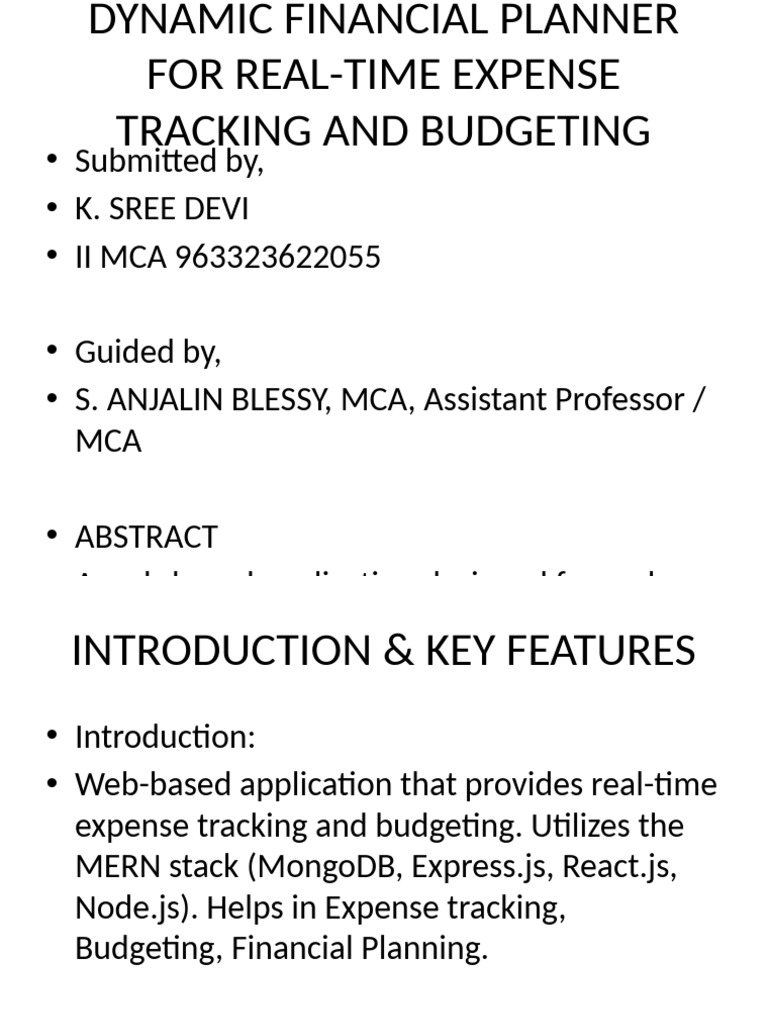 Dynamic Financial Planner Complete | PDF