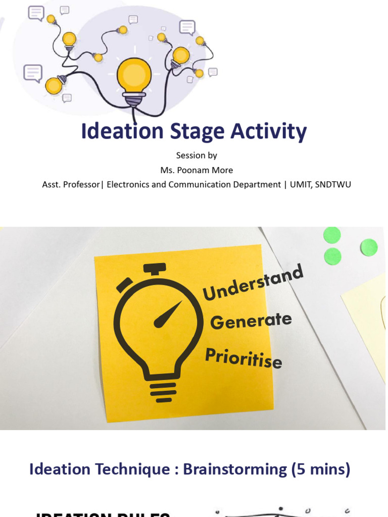 Design Thinking - Unit II - Ideation Stage Activity | PDF ...