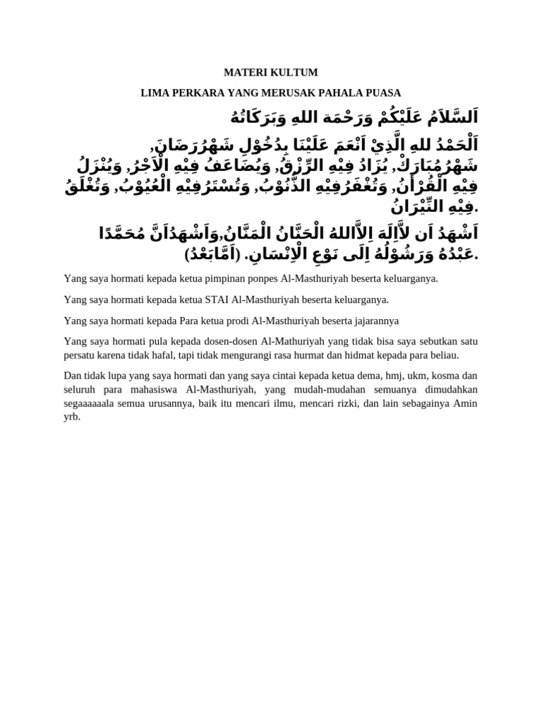 Materi Kultum 2 Dida Jatnika | PDF