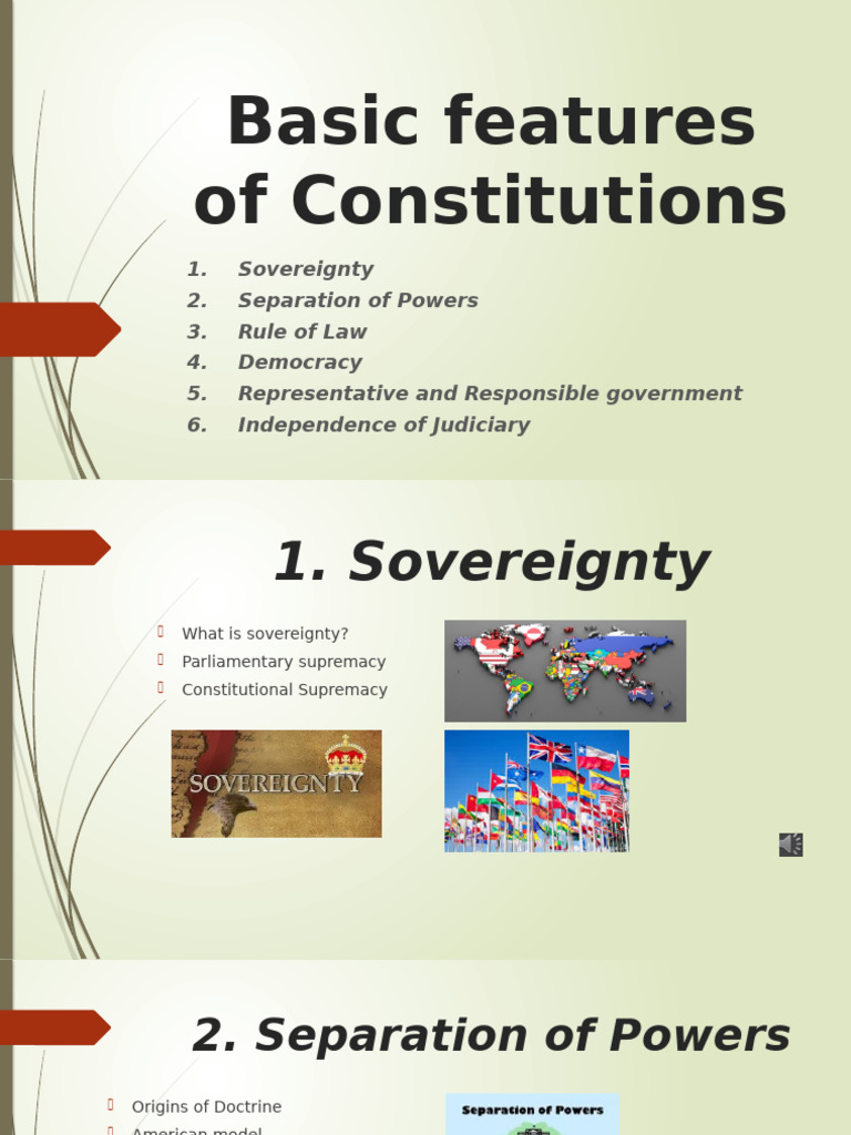 Basic Features of Constitutions | PDF