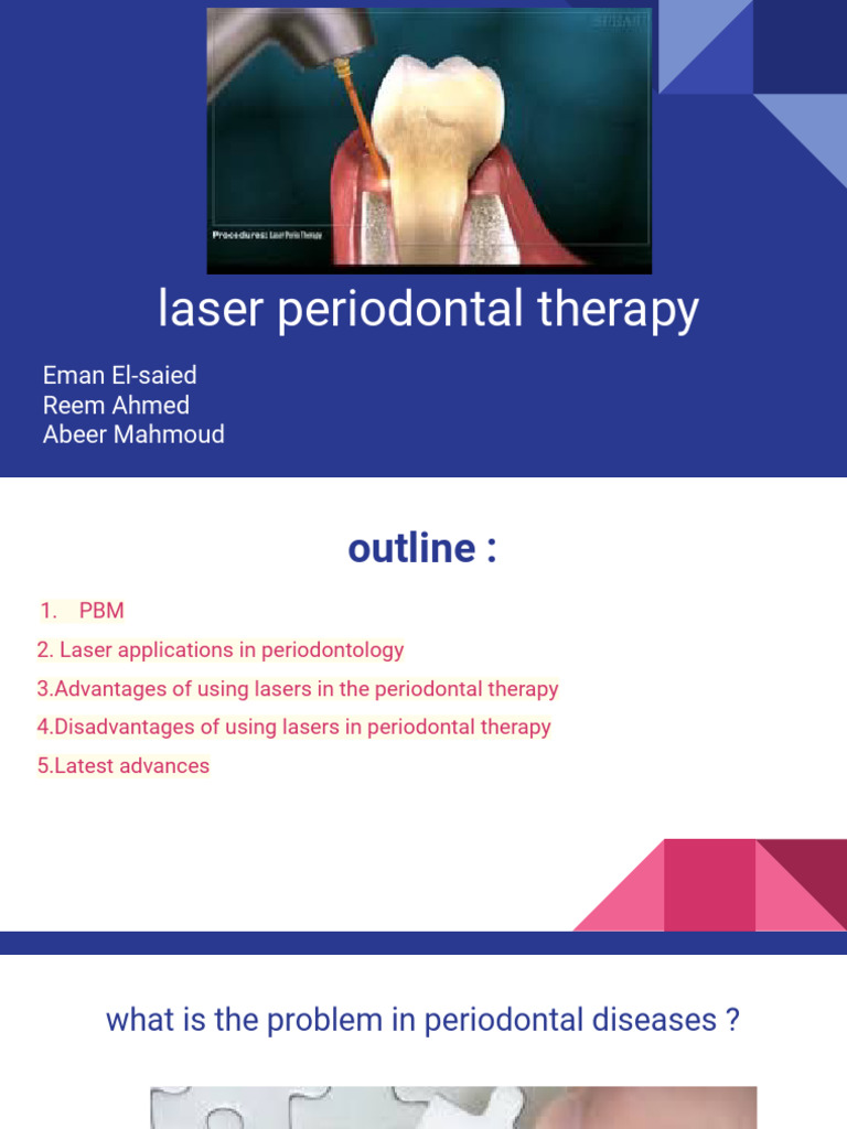 laser in periodontal therapy | PDF | Periodontology | Medical Specialties