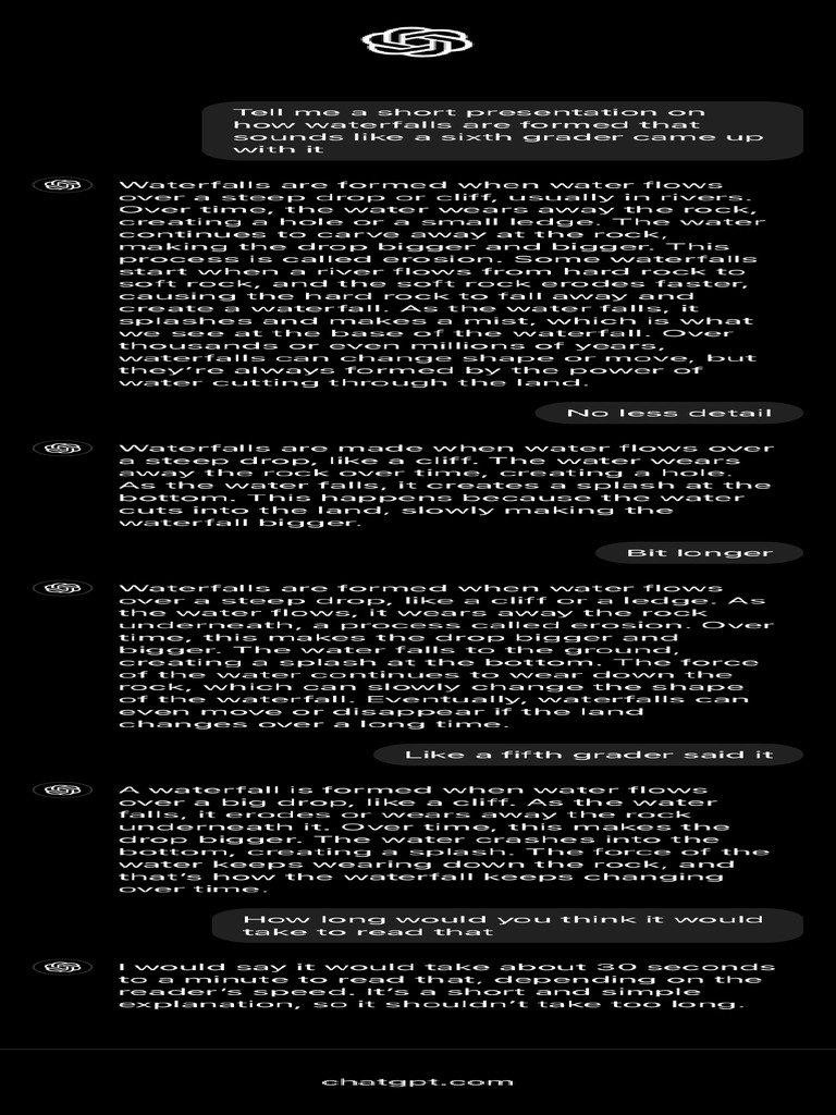 Waterfall Formation Explained | PDF