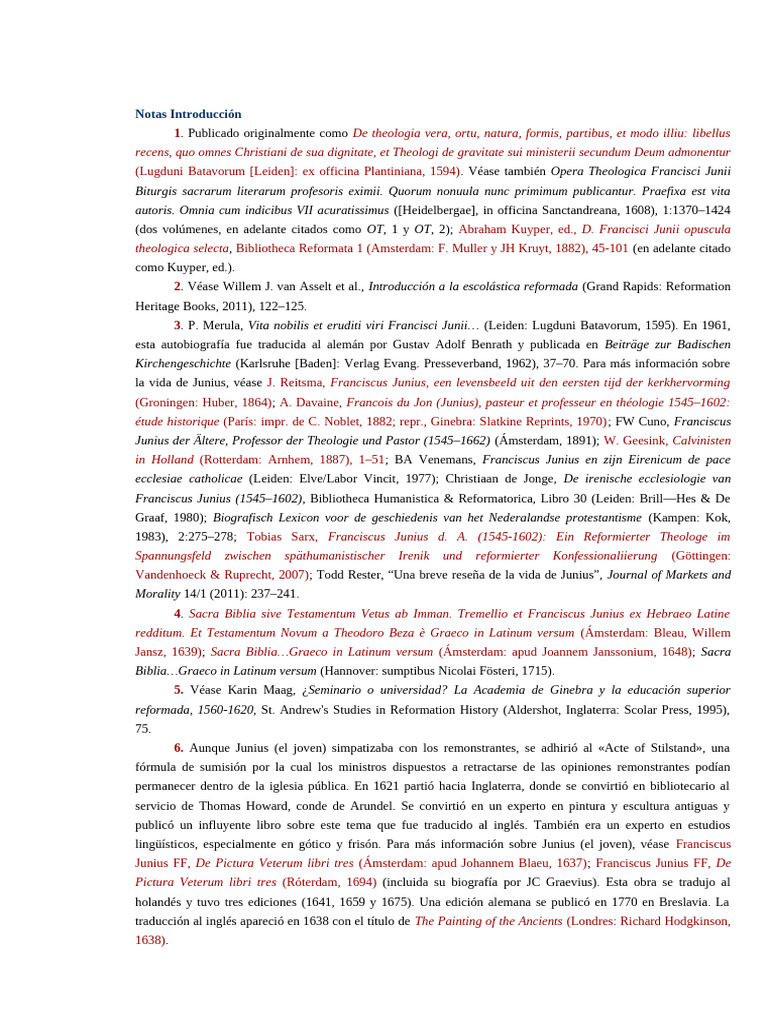 Notas Junius | PDF | Teología | Aristóteles