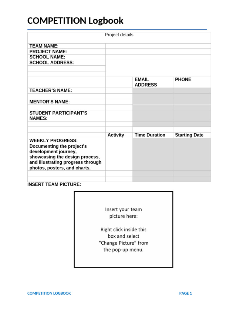 Logbook Template Updated | PDF