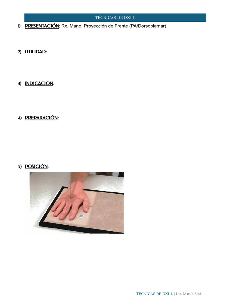 RX Mano Frente | PDF