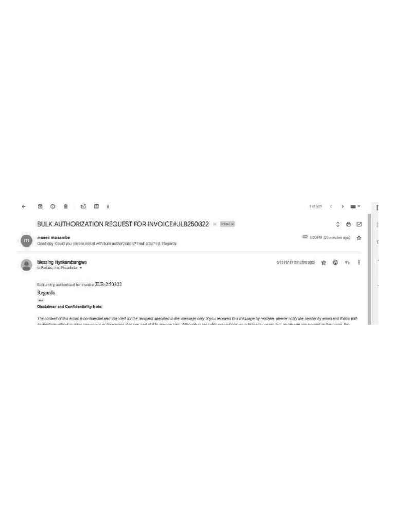 Bulk Authorization Note | PDF