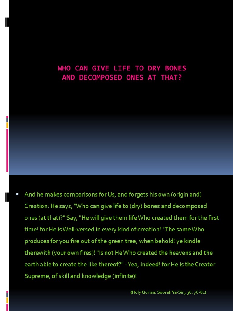 Reviving Dry Bones: A Divine Perspective | PDF
