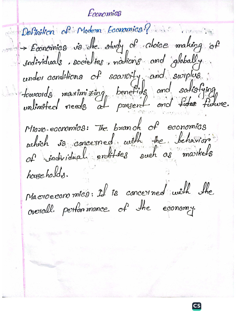 Economics Note | PDF