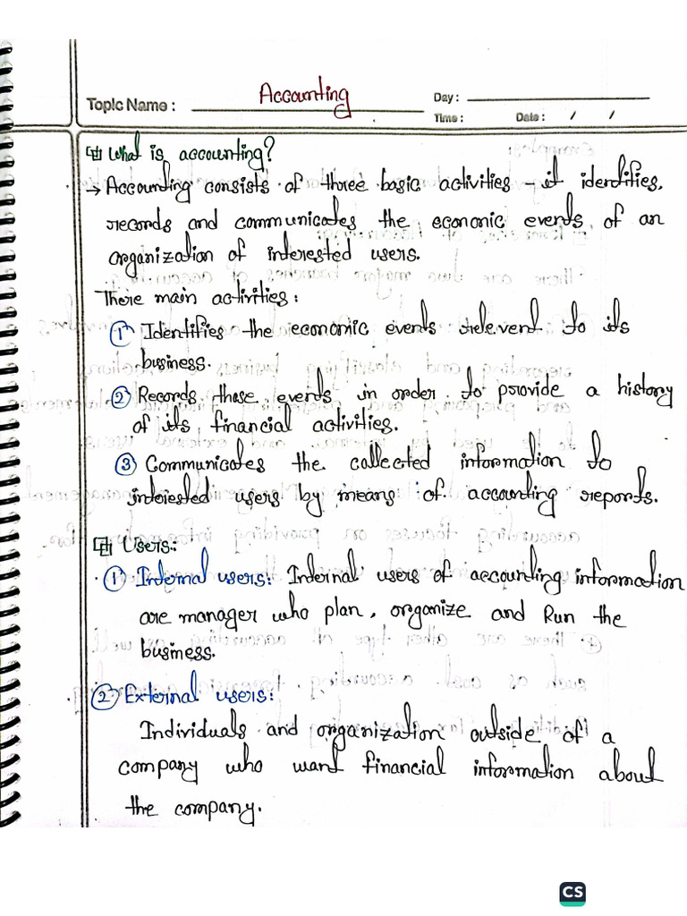 Accounting Note | PDF
