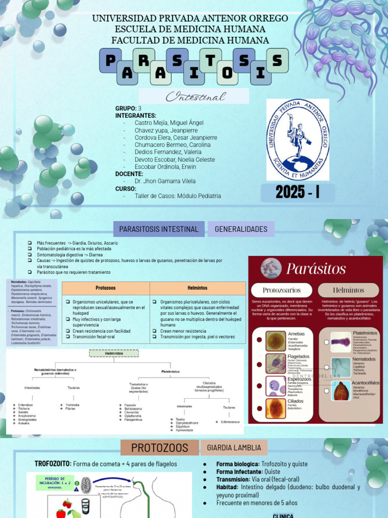 G3 - Modulo - Pediatria - Parasitosis Intestinal | PDF | Especialidades ...