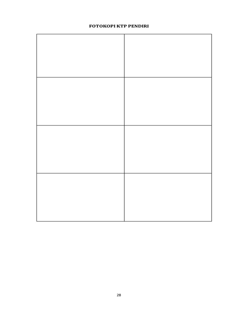 Template Foto KTP Pendiri Koperasi | PDF