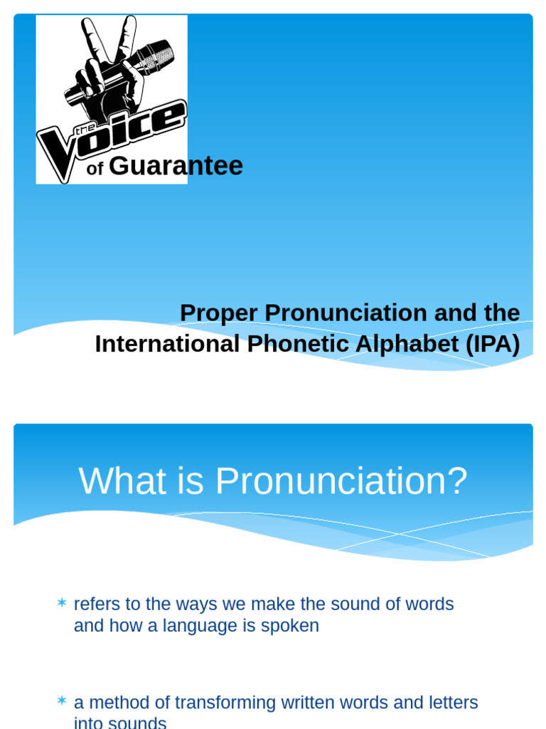 Proper Pronunciation | PDF | Linguistics | Human Voice