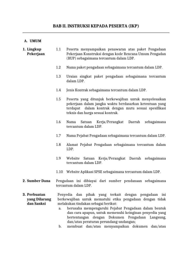 Contoh IKP Dan LDP | PDF